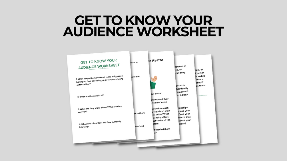 Get to know your audience worksheet