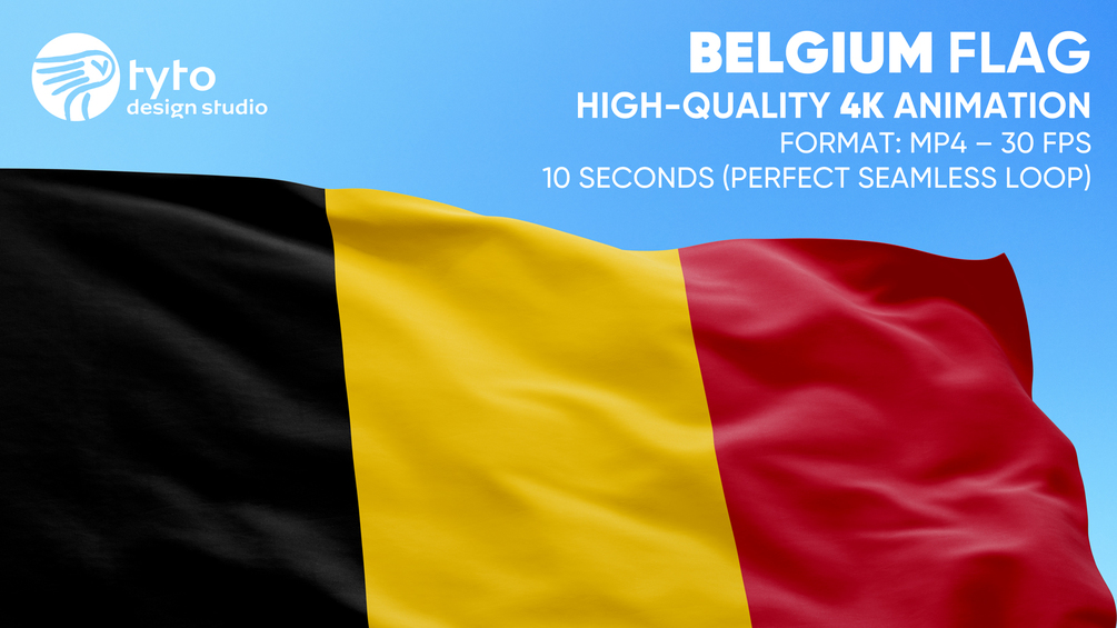 BELGIUM Flag Animation