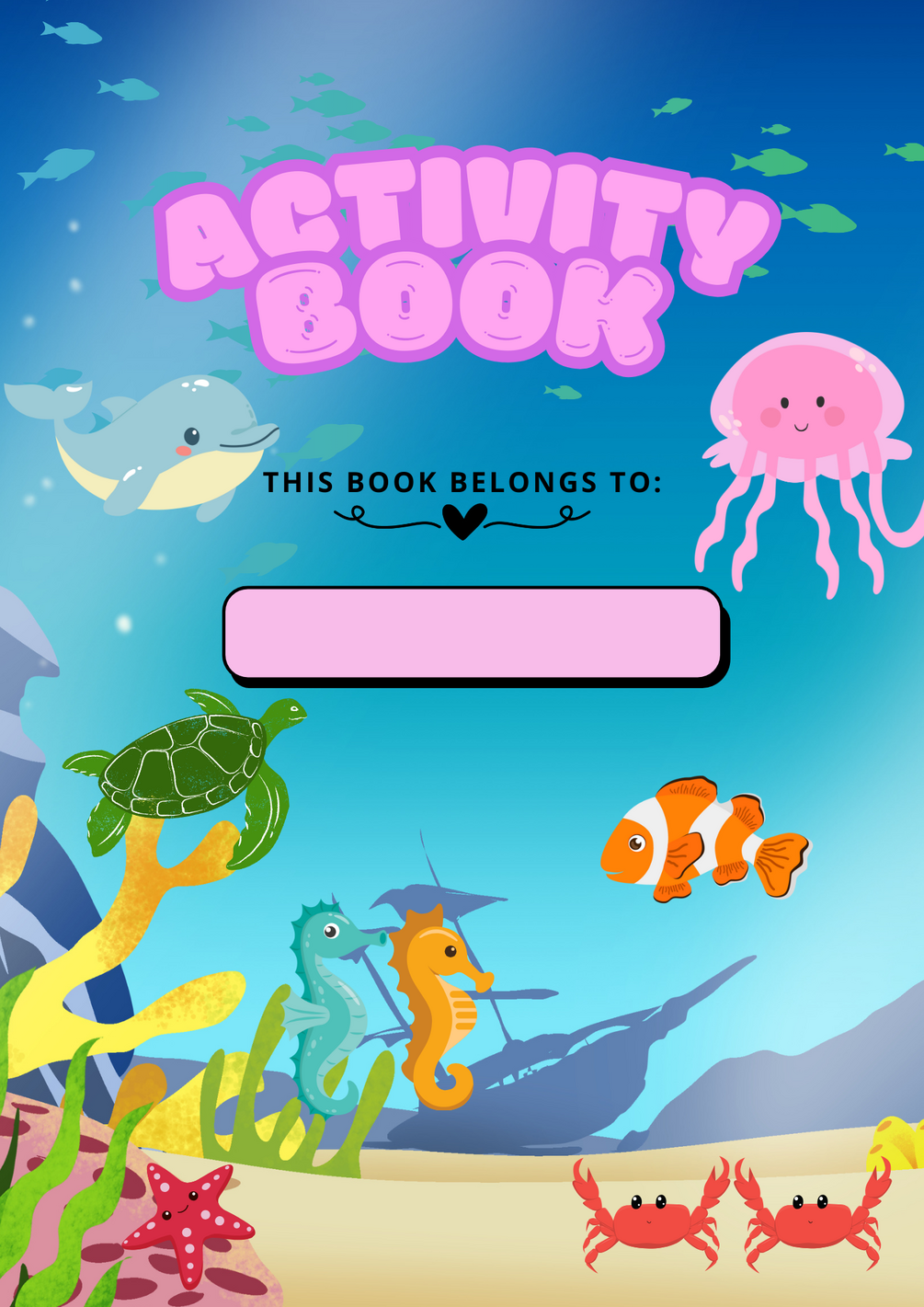 Kids Activity Book (Ocean Theme)