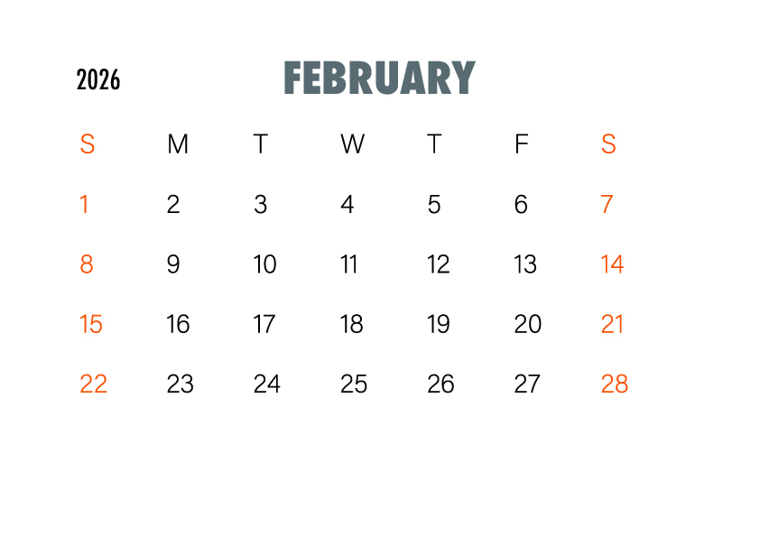 2026 Ultra-Minimalist Monthly Calendar – Free A4 Printable | Gridless ...