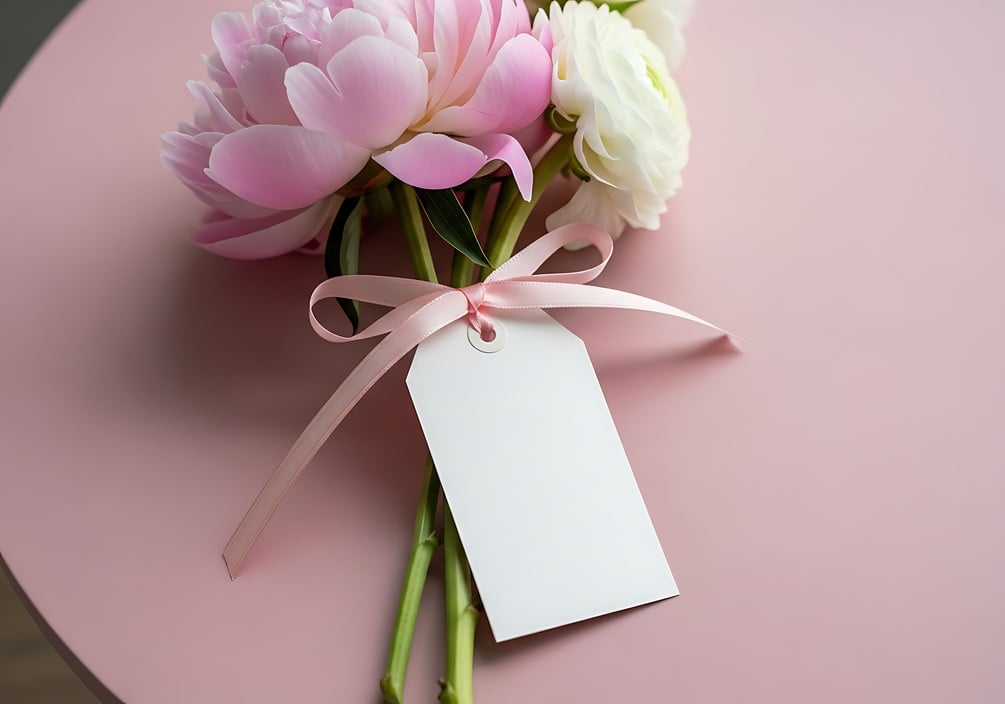 Free Flower Tag Mockup – Realistic Gift & Florist Label PSD Template