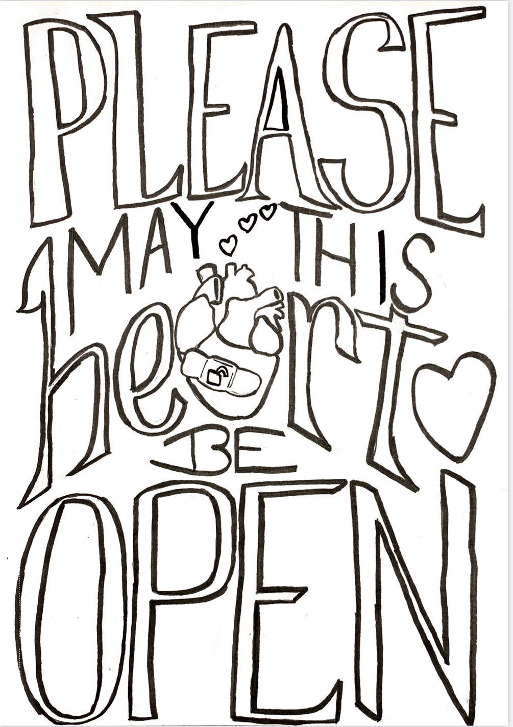 Please May this Heart Be Open Coloring page