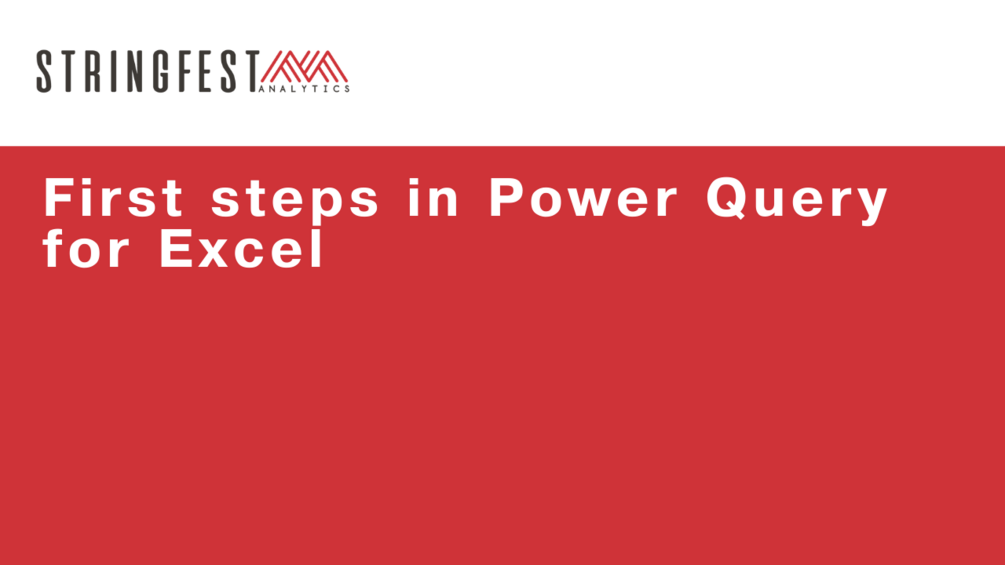 First Steps In Power Query For Excel