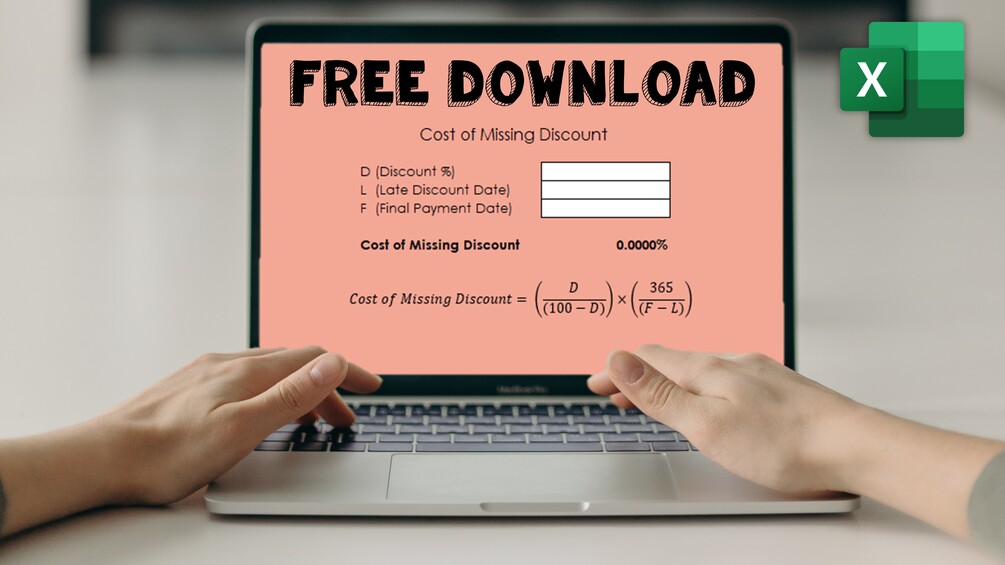 Excel Calculator Cost Of Missing A Discount