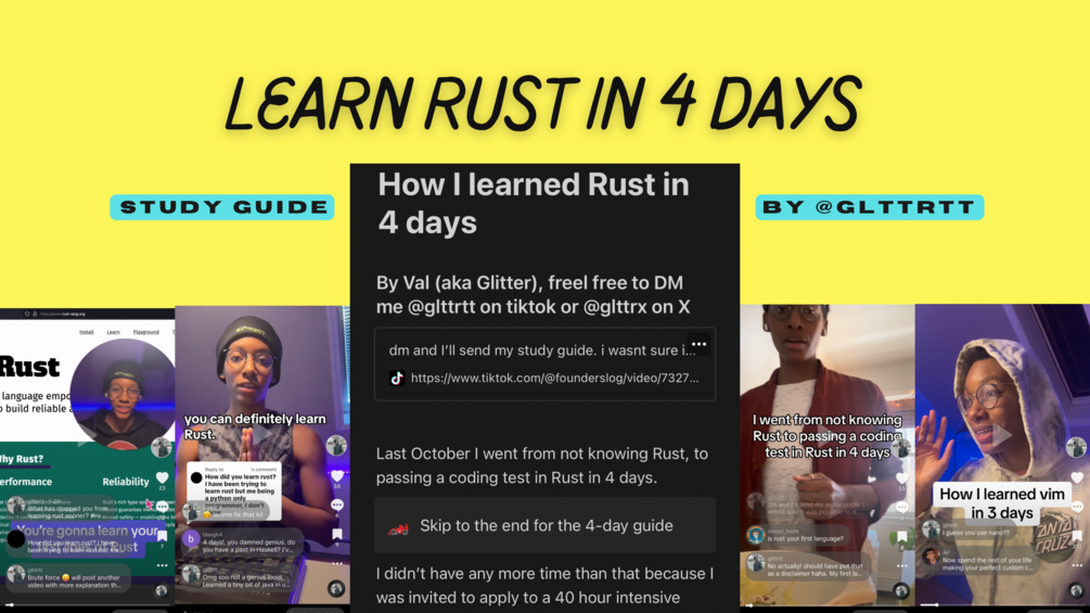Learn Rust in 4 Days (FREE Guide + Resources)