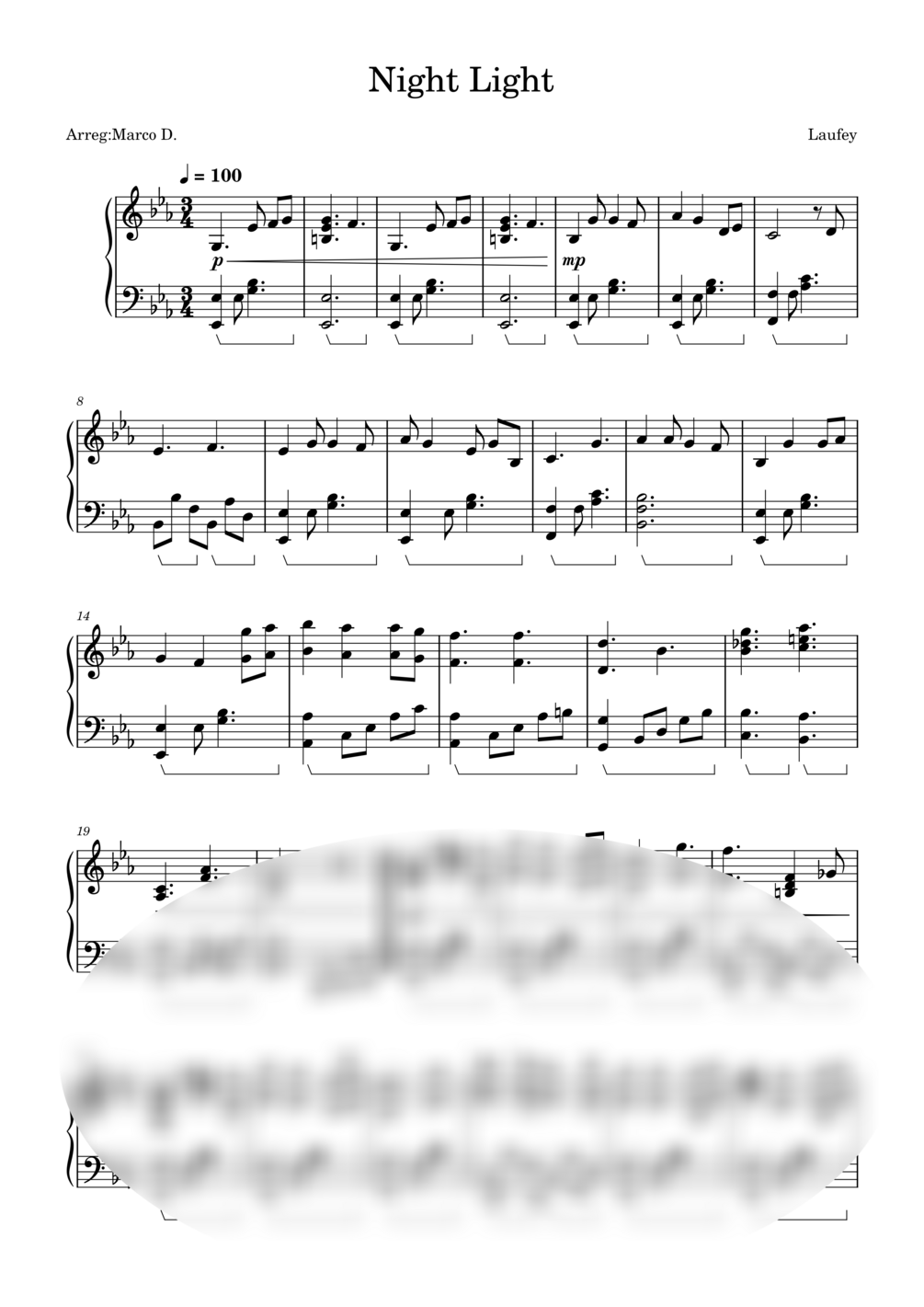 Night Light | Laufey SHEET + MIDI