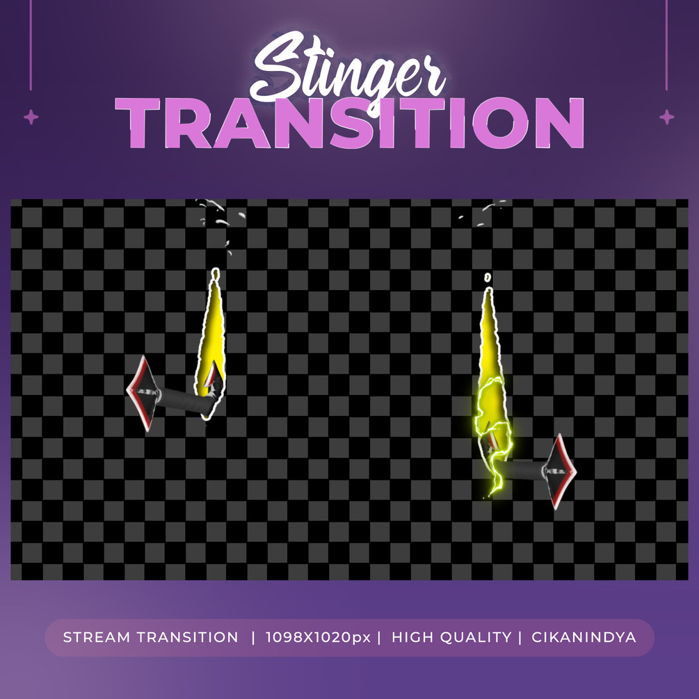 Animated Stinger Transition Lightning Javelin | Dynamic & Sharp Twitch ...