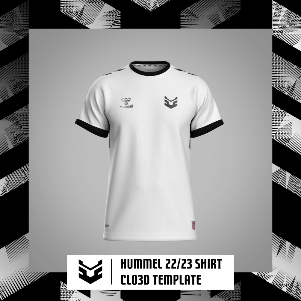 CLO3D Template: hummel 22/23 shirt (Rib Cuffs)
