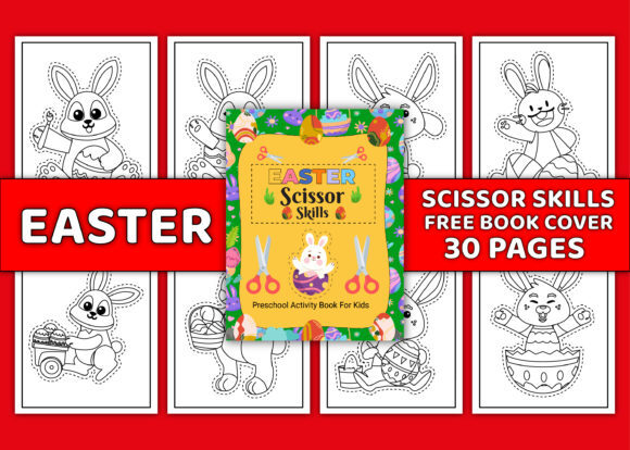 Easter Scissor Skills Pages with Cover