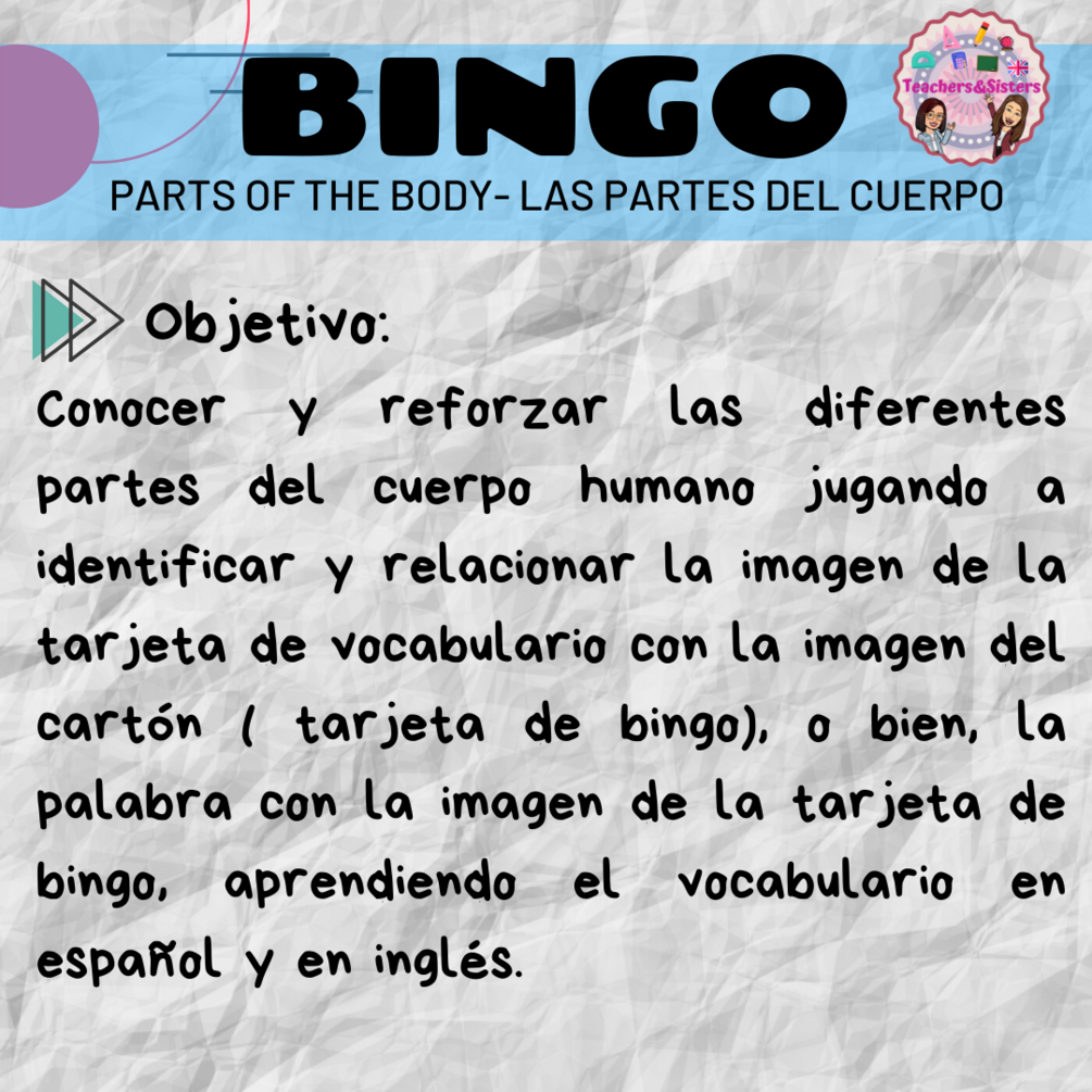 BINGO Las partes del cuerpo