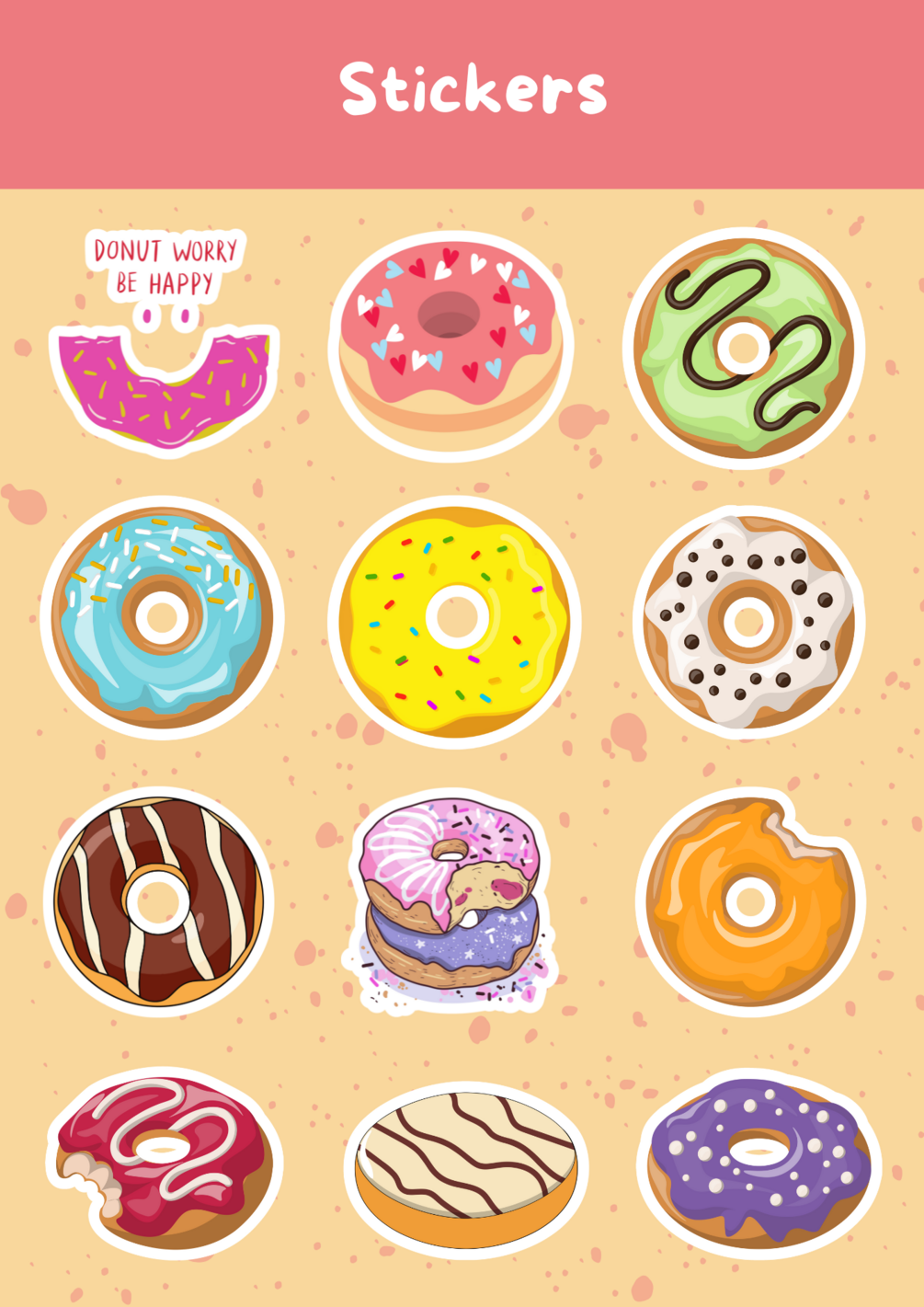 Donut Stickers Printable