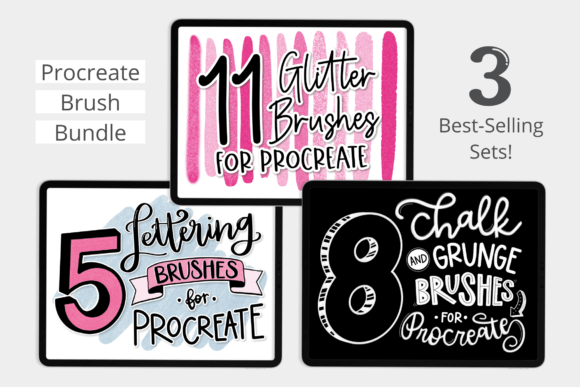 Best-Selling Procreate Brush Bundle – 24 Glitter, Grunge, Chalk, and ...