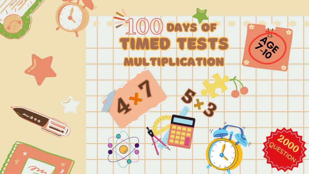 100 Days Of Timed Test Multiplication Facts Worksheets (+2000 questions)