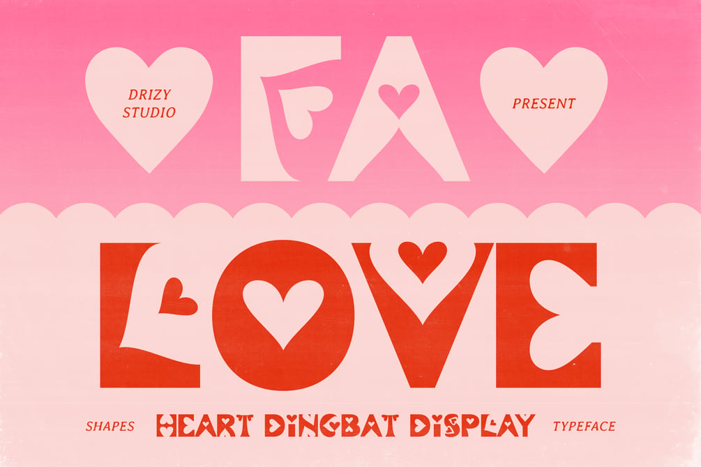 Falove – Heart Dingbat Display Font
