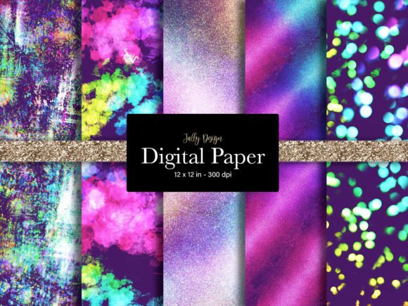 Beautiful Rainbow Digital Paper Bundle More than 156 Graphics