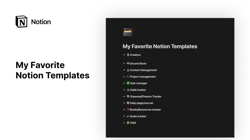 My Favorite Notion Templates
