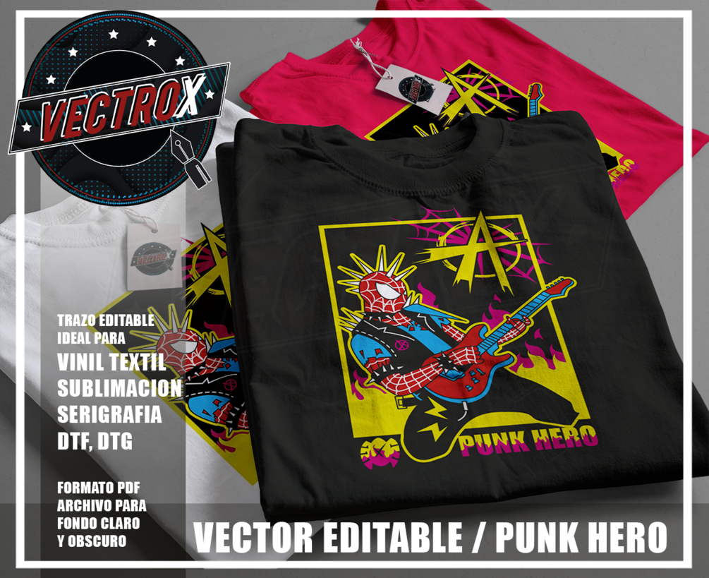 Vector Editable - Punk Hero
