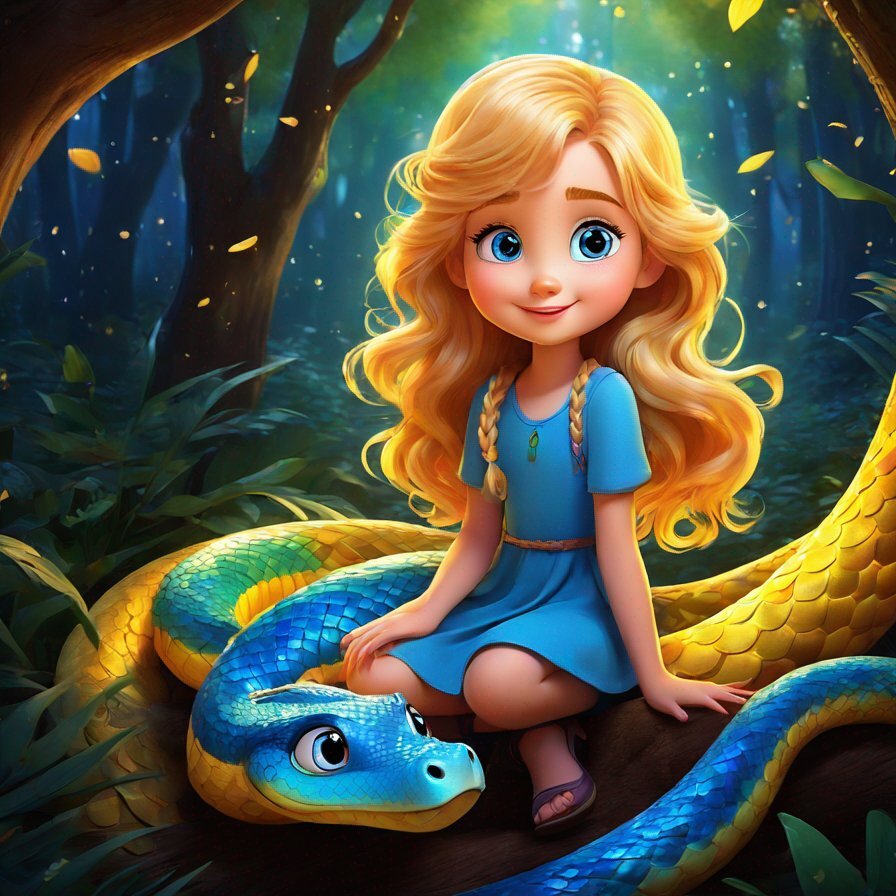 Lina et le serpent magique- conte pour enfant