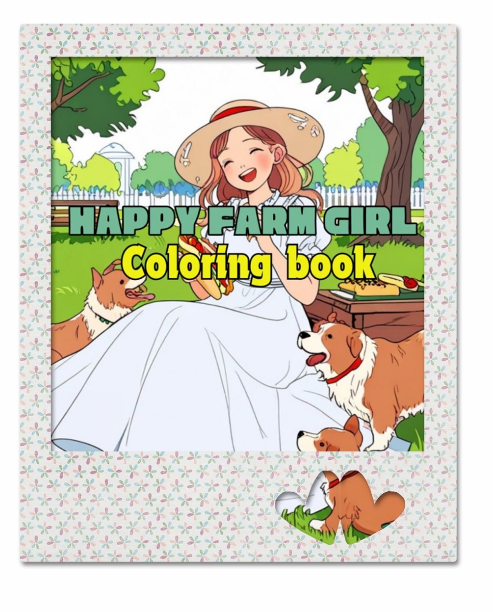 Happy Farm Girl Coloring Book – Country Life Fun for Kids Ages 4–9