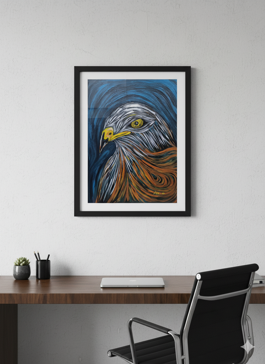 Falcon Rising – Figurative Abstract Digital Print | Strength & Freedom ...