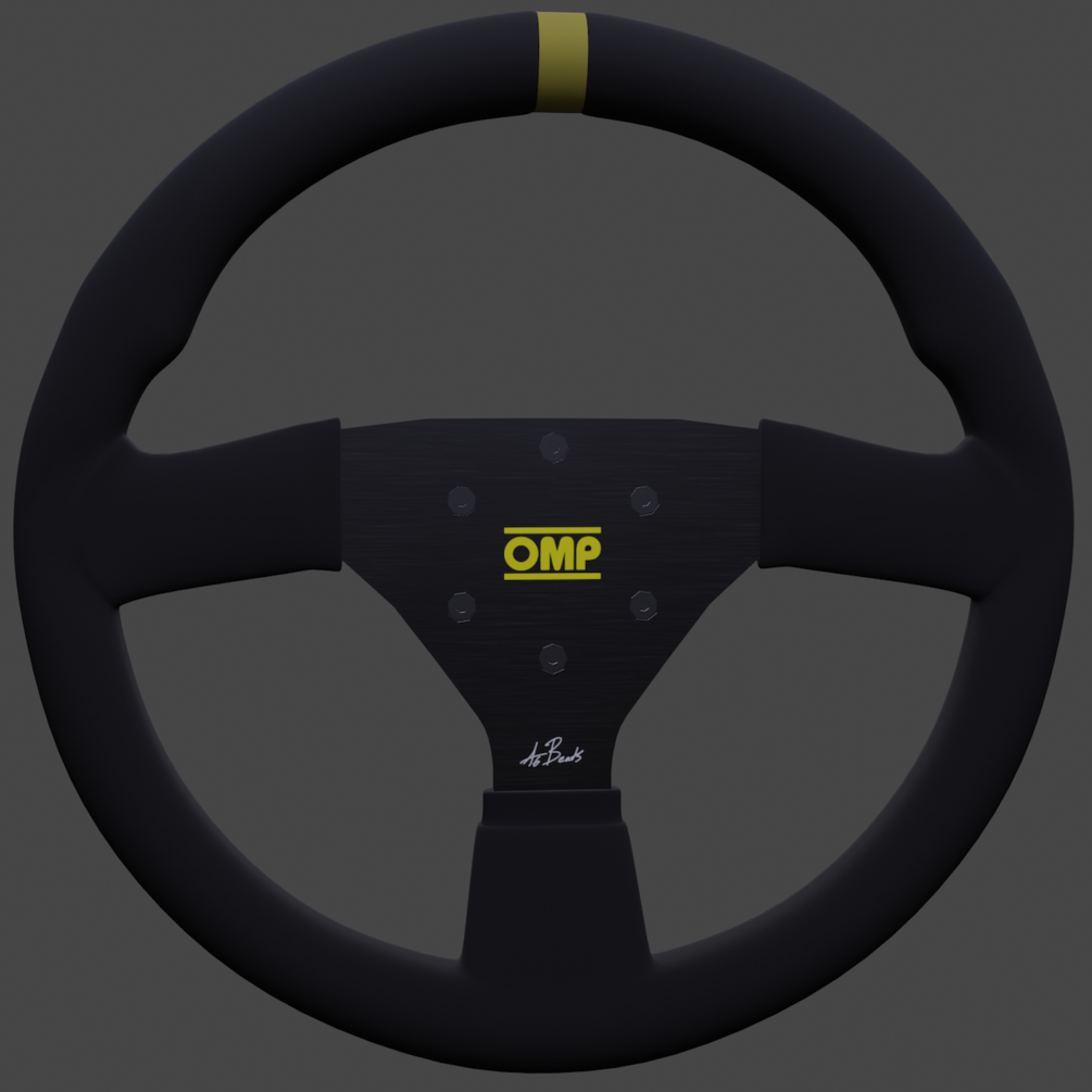 OMP Racing Steering Wheel 3D Model