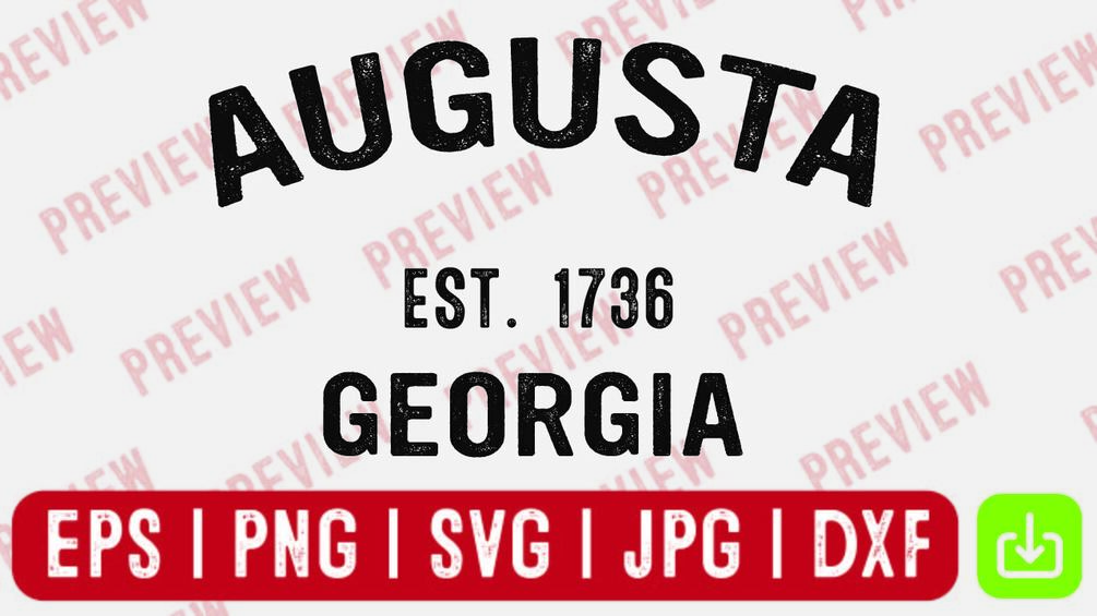 Vintage Augusta City Georgia Est 1736 Souvenir SVG EPS DXF PNG / Cut ...