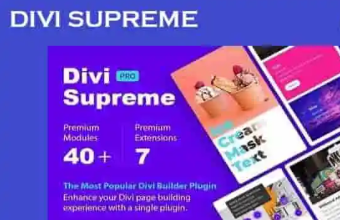 Divi Supreme Pro GPL v4.9.97.20 Wordpress Plugin