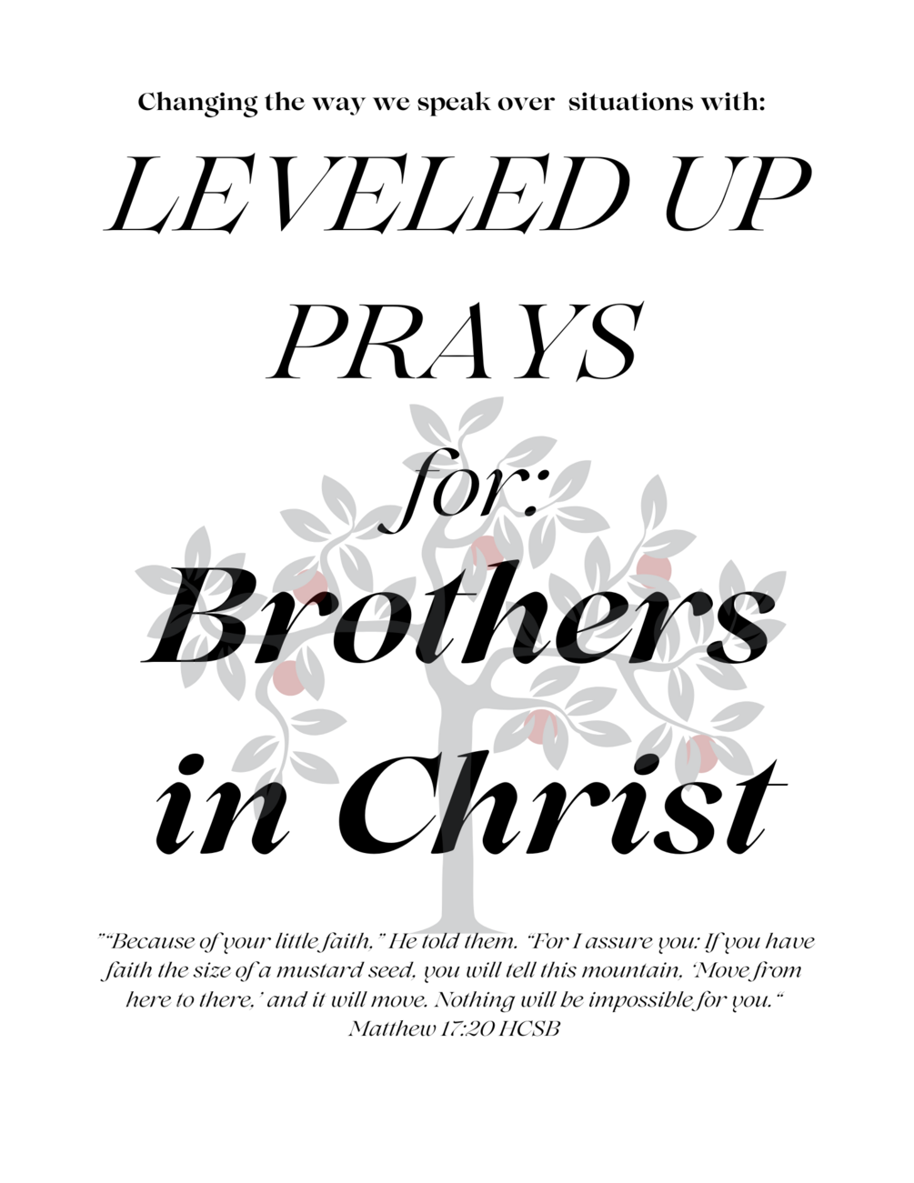 Leveled up Prayers for : Brothers in Christ