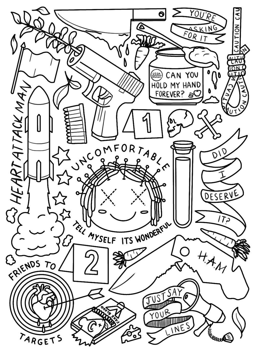 Heart Attack Man Flash Coloring Page