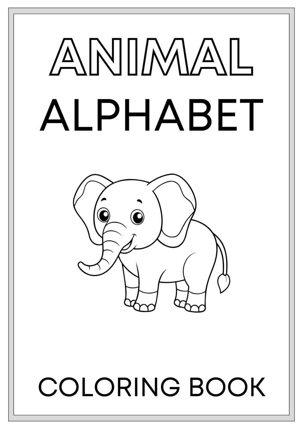 Animal Alphabet Tracing and Coloring Book
