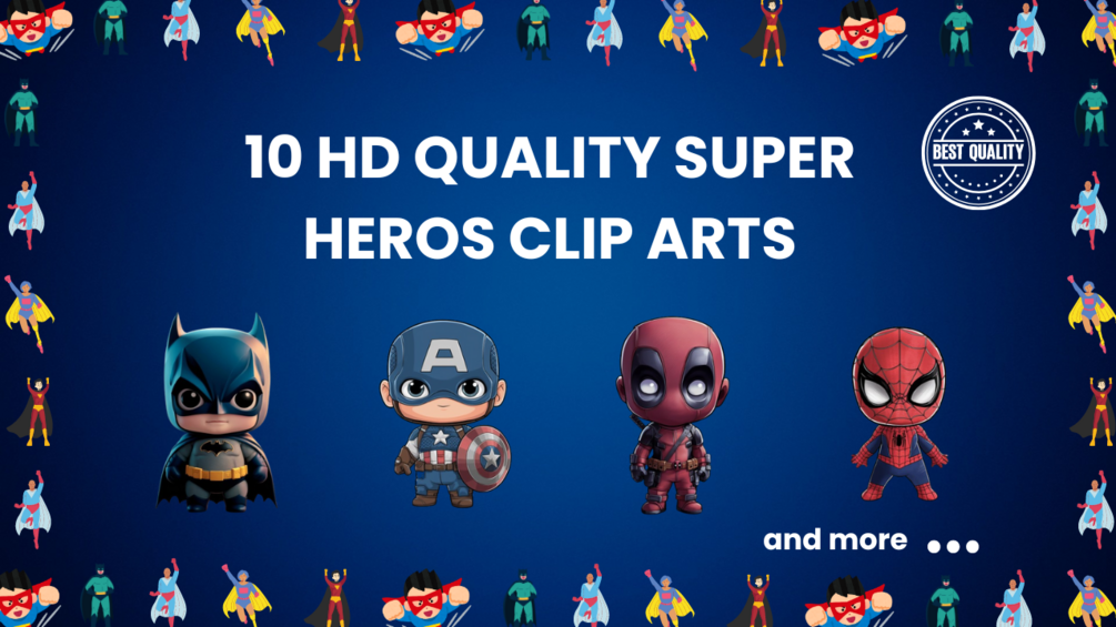 10 High Quality Super Hero Clip Arts
