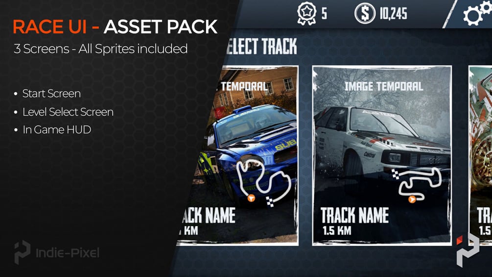 Race Car Game - UI Pack