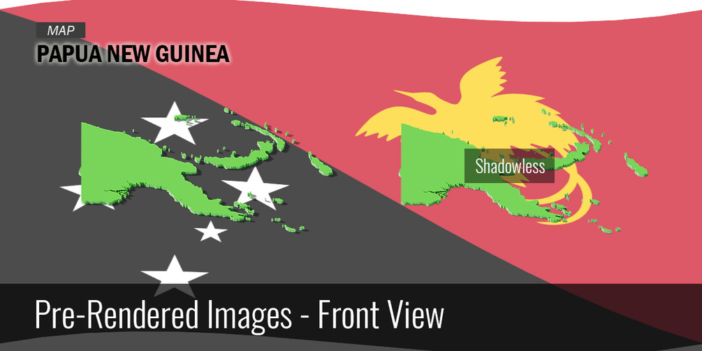 Papua New Guinea Map (3D + PNG)