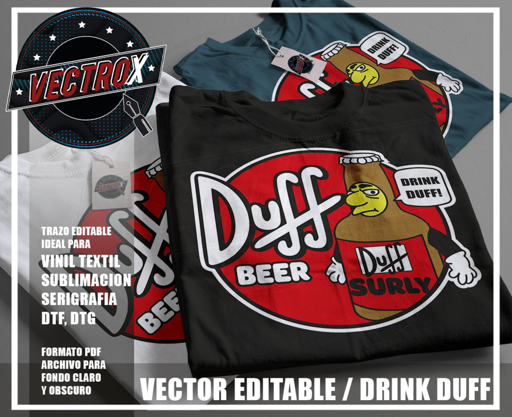 Vector Editable - Drink Duff