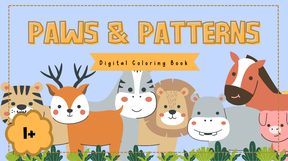 Paws & Patterns – A Fun Animal Coloring Adventure