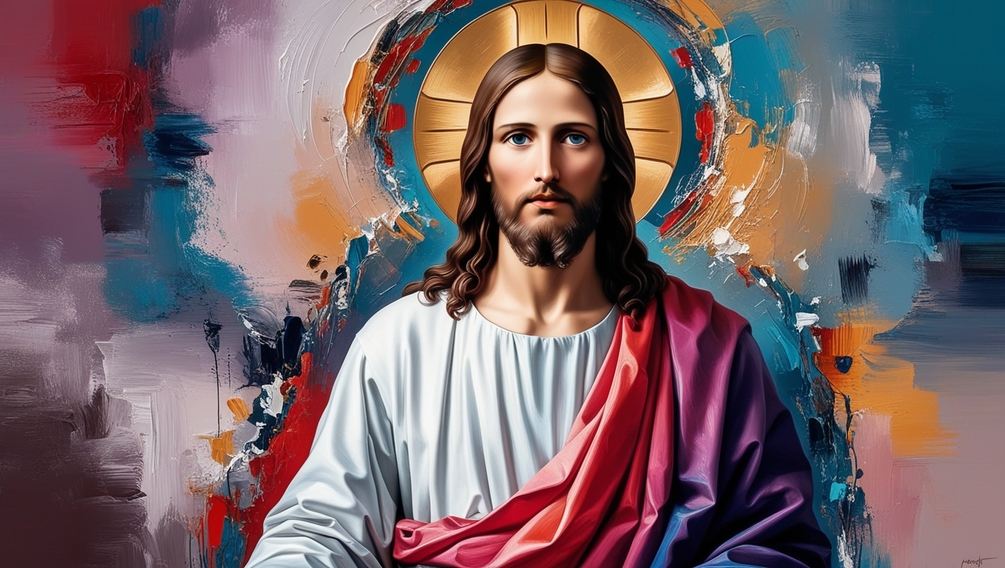 🎨 Dive into the Divine World of Abstract Expressionism with Lord Jesus 🌟
