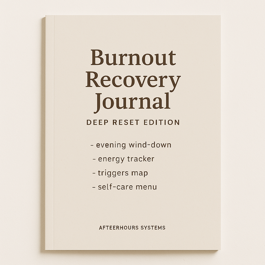 PREMIUM Burnout Recovery Journal Deep Reset