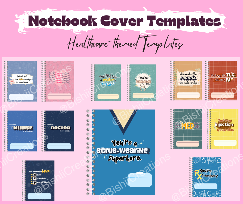HEALTHCARE-THEMED NOTEBOOK COVER TEMPLATE