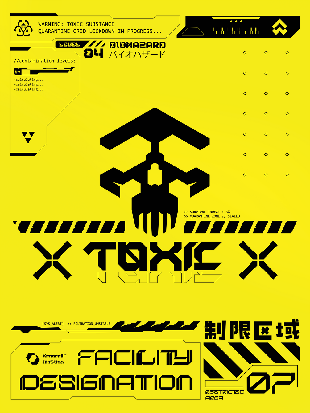 TOXIC (digital download) Cyberpunk Poster, Sci-fi Wall Decor, Dystopian ...