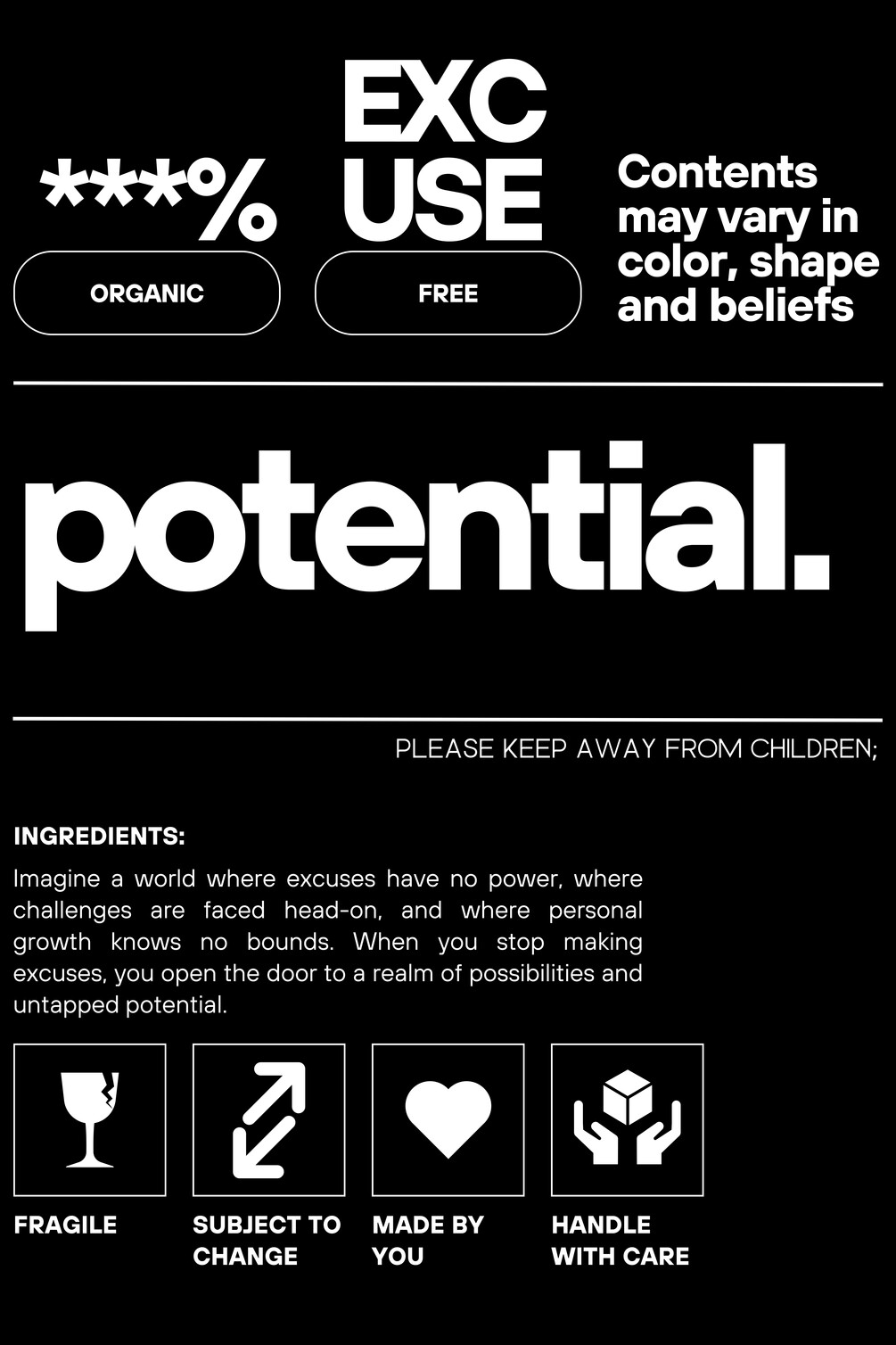 Unlock Your Potential – Motivational Poster for Personal Growth ...