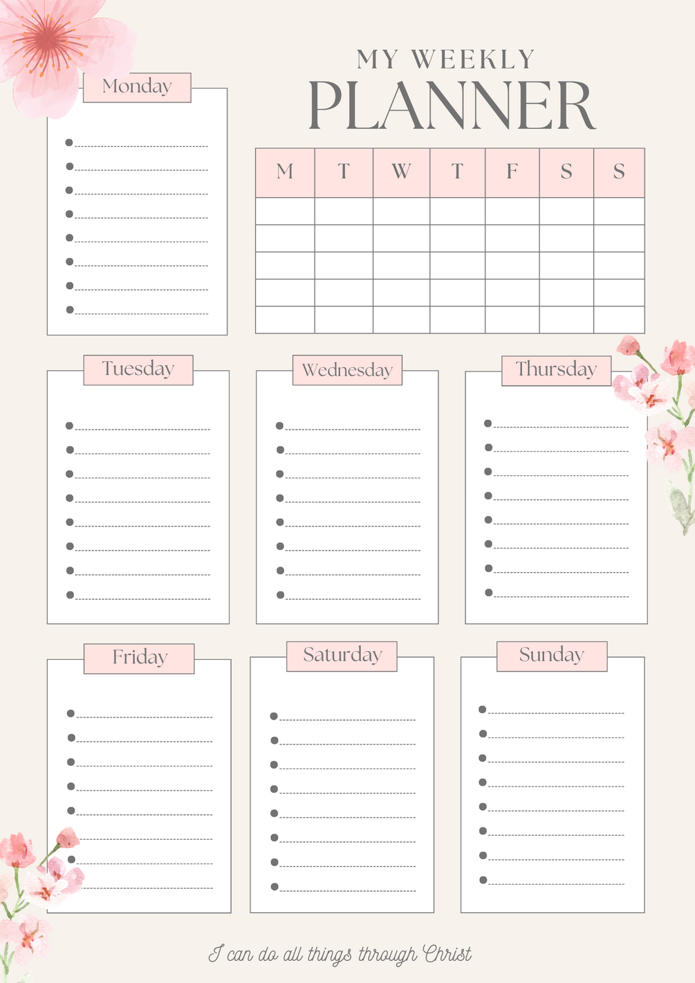 Christian Inspirational Planner