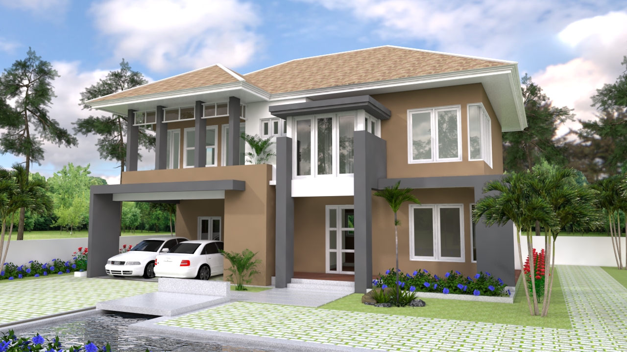House design plans 14x11 m with 4 Bedrooms Pdf Full Plan