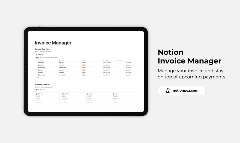 Invoice Manager | Notion