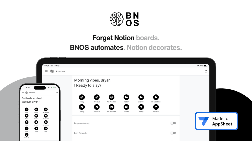 [BNOS]: Your Second Brain. Automated. Mobile. Legendary (No-Code ...