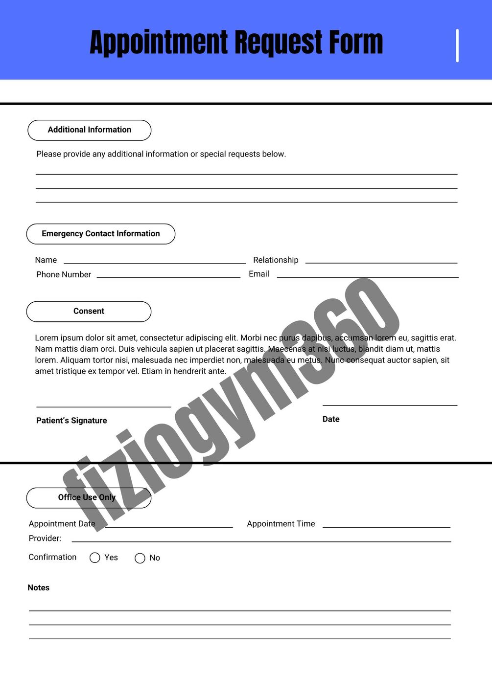 Doctors Appointment Form