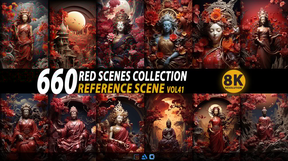 +660 Red scenes collection| Vol41 | 8K Res