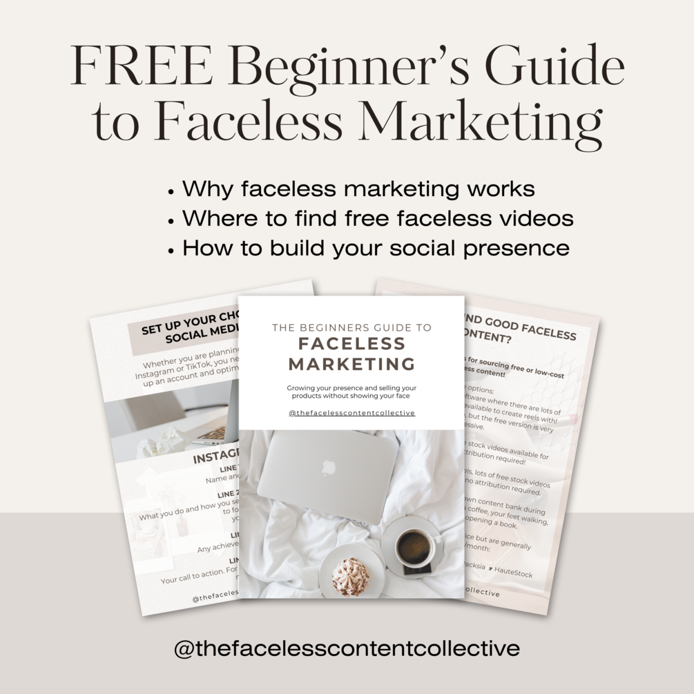 FREE Guide: Beginner's Guide to Faceless Marketing