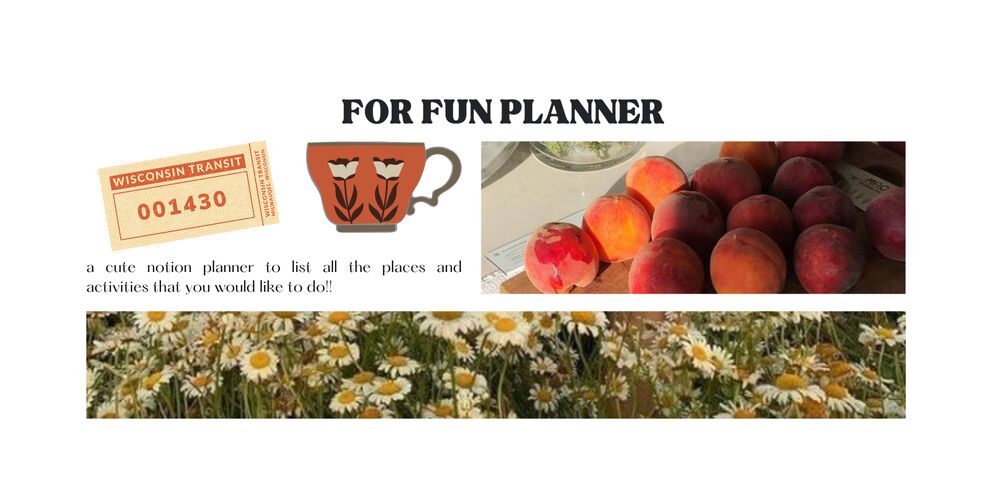 for fun planner