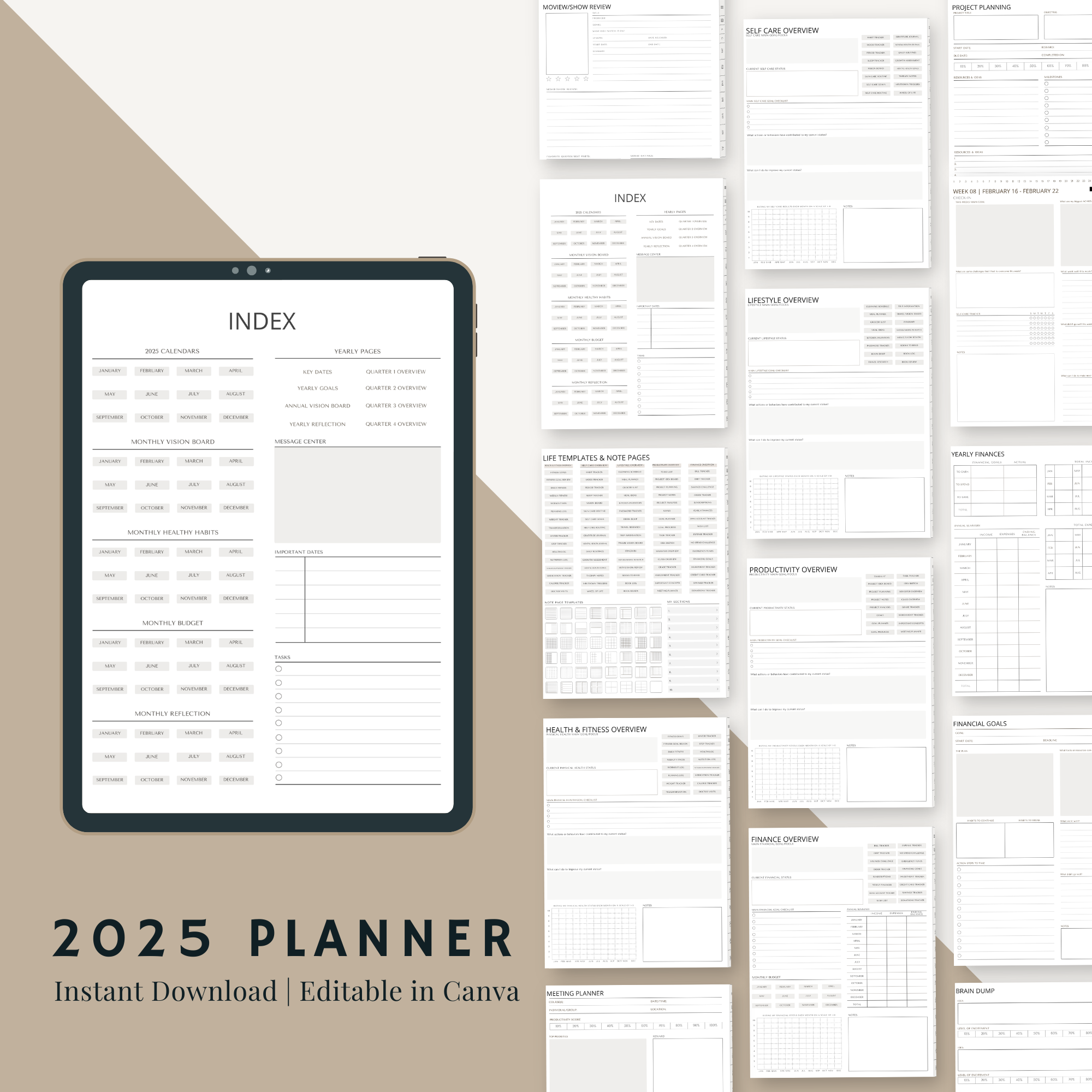 Hyperlink Minimalist Digital Planner 2025 | GoodNotes & Notability ...