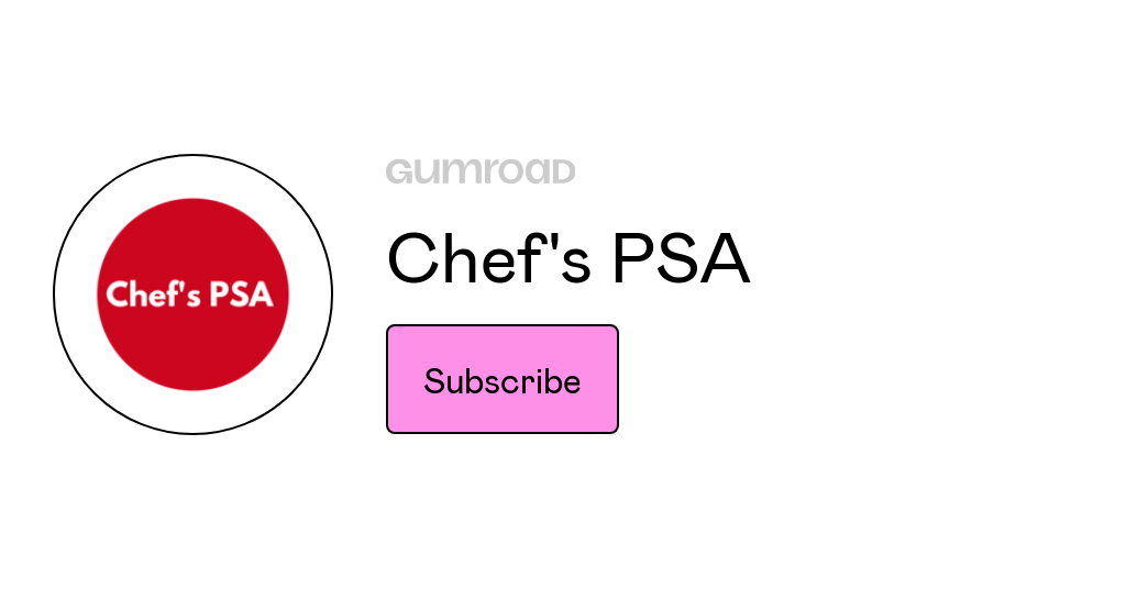 Chef's PSA